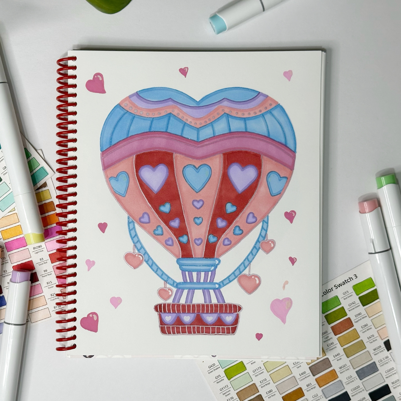 Hearts Color By Lines Coloring Book – Covered By Colors