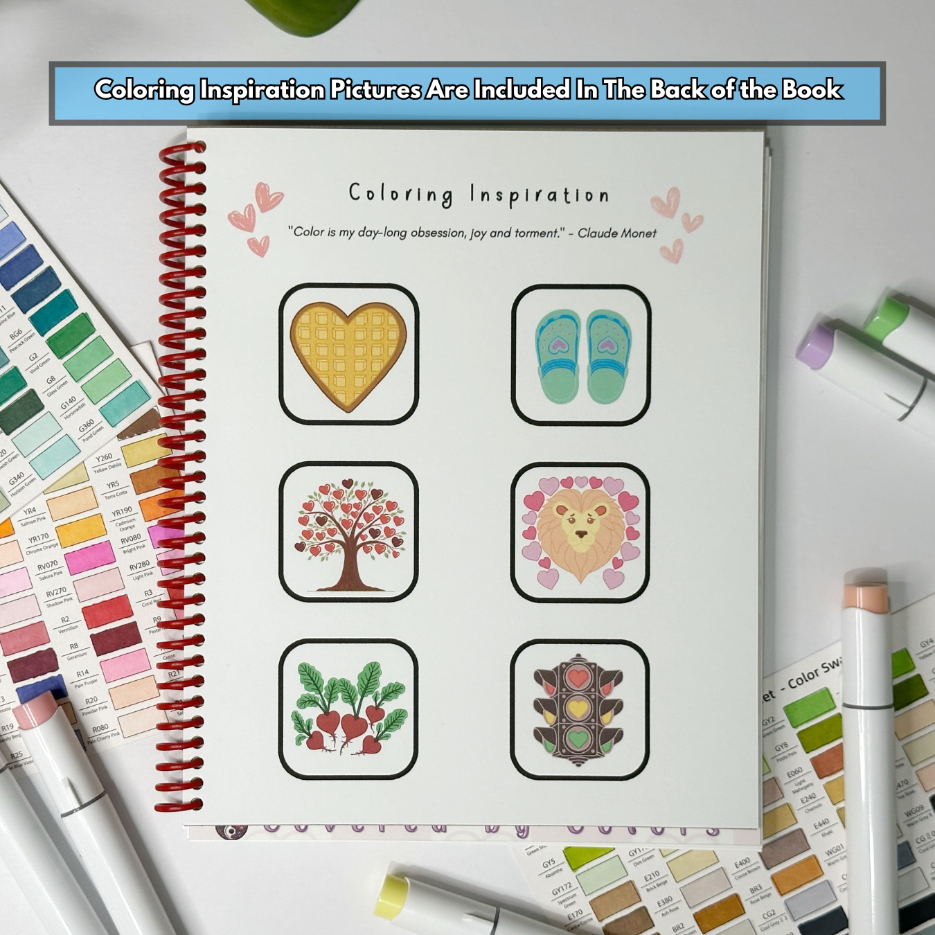 Hearts Color By Lines Coloring Book – Covered By Colors
